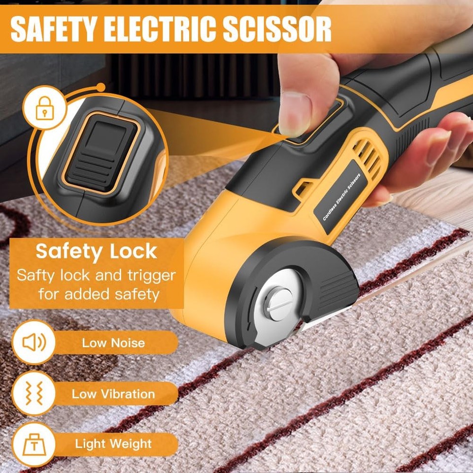 Cordless Electric Scissors, Rechargable Box Cutter, Electric Cardboard ...