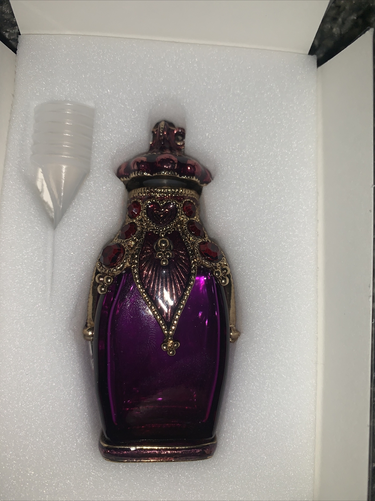 Rare MONET "PURPLE TAJ MAHAL" Trinket Perfume Bottle w Dropper for sale ...