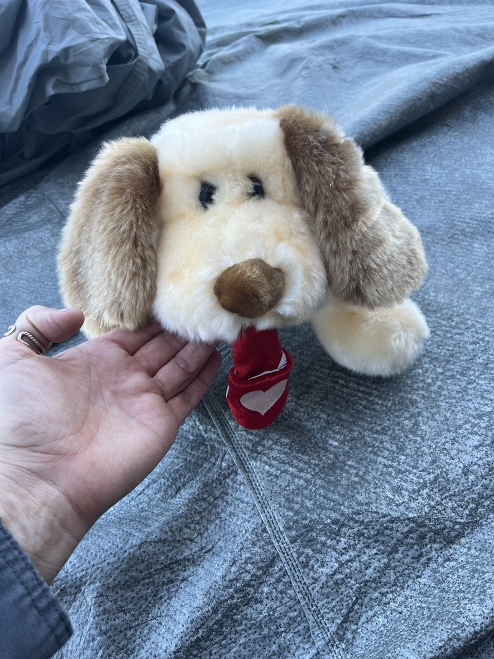 Dan Dee Valentine Puppy Dog Plush Stuffed Animal Love Slipper In Mouth ...
