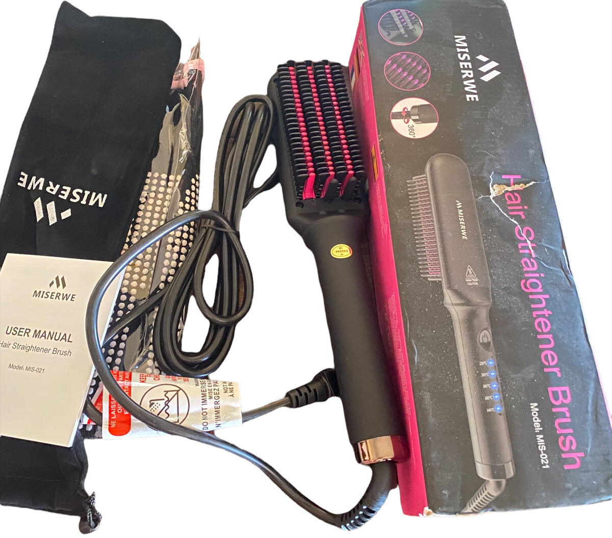 miserwe hair straightener brush Model MIS-021 “REARD “ | eBay