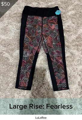 LuLaRoe BRAND NEW Rise Fearless Crop Fitness Workout Leggings Large | eBay