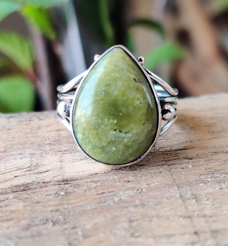 Lizardite Agate Opal Gemstone 925 Sterling Silver Beautiful Ring All ...