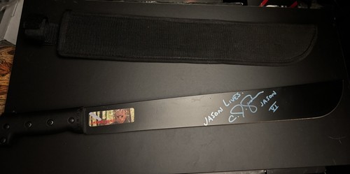 CJ GRAHAM Signed Real MACHETE Jason Voorhees Friday the 13th Part 6 ...