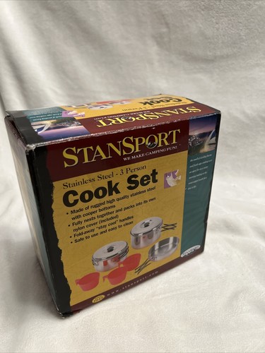 Stansport Stainless Steel copper Family 3 person Cook Set 363 for ...