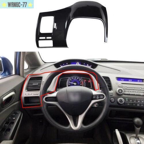1X For Honda Civic 8Th 2006-2011 Carbon Fiber Instrument Panel Frame ...
