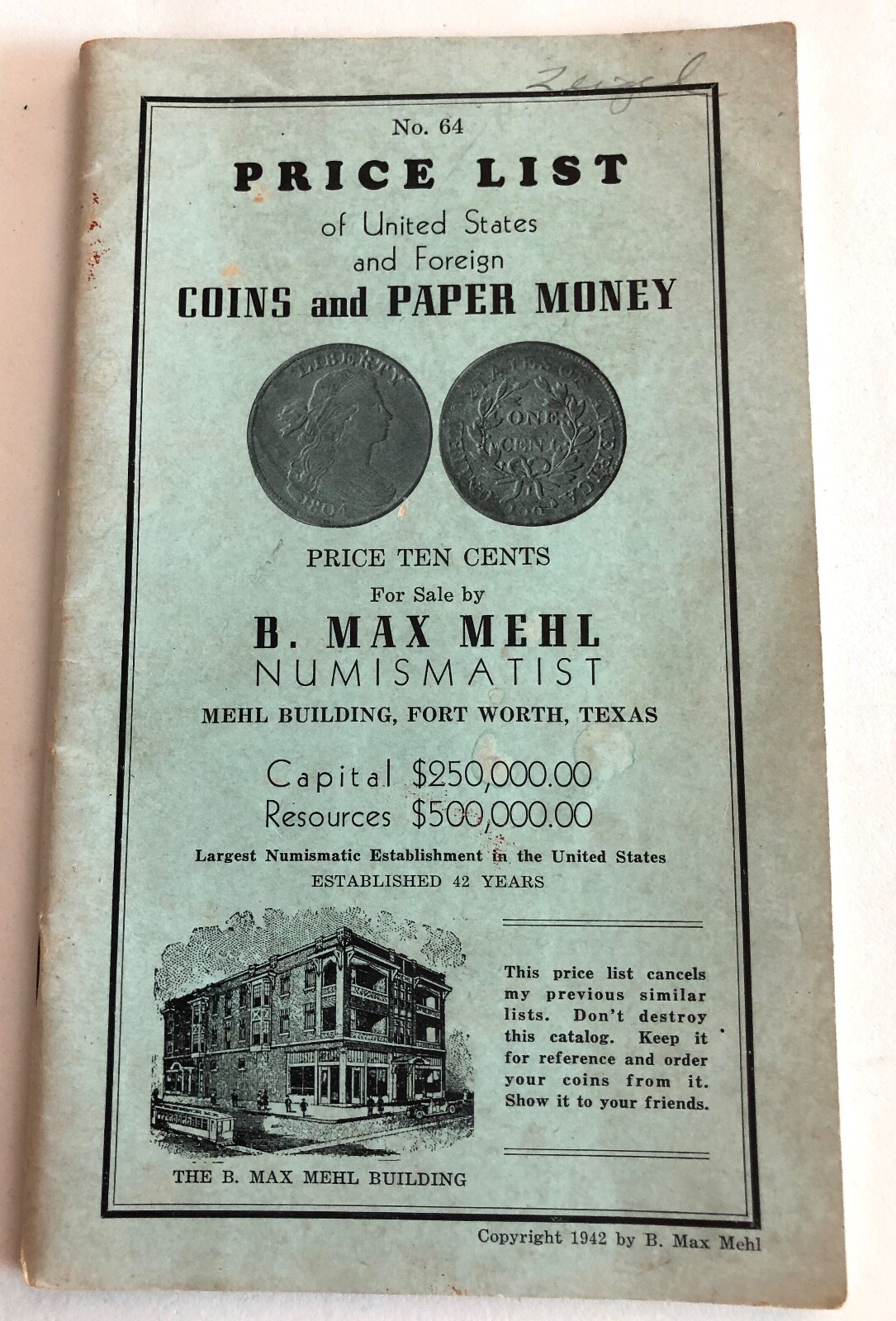 1942- COINS & PRICE GUIDE BY B. MAX MEHL | eBay