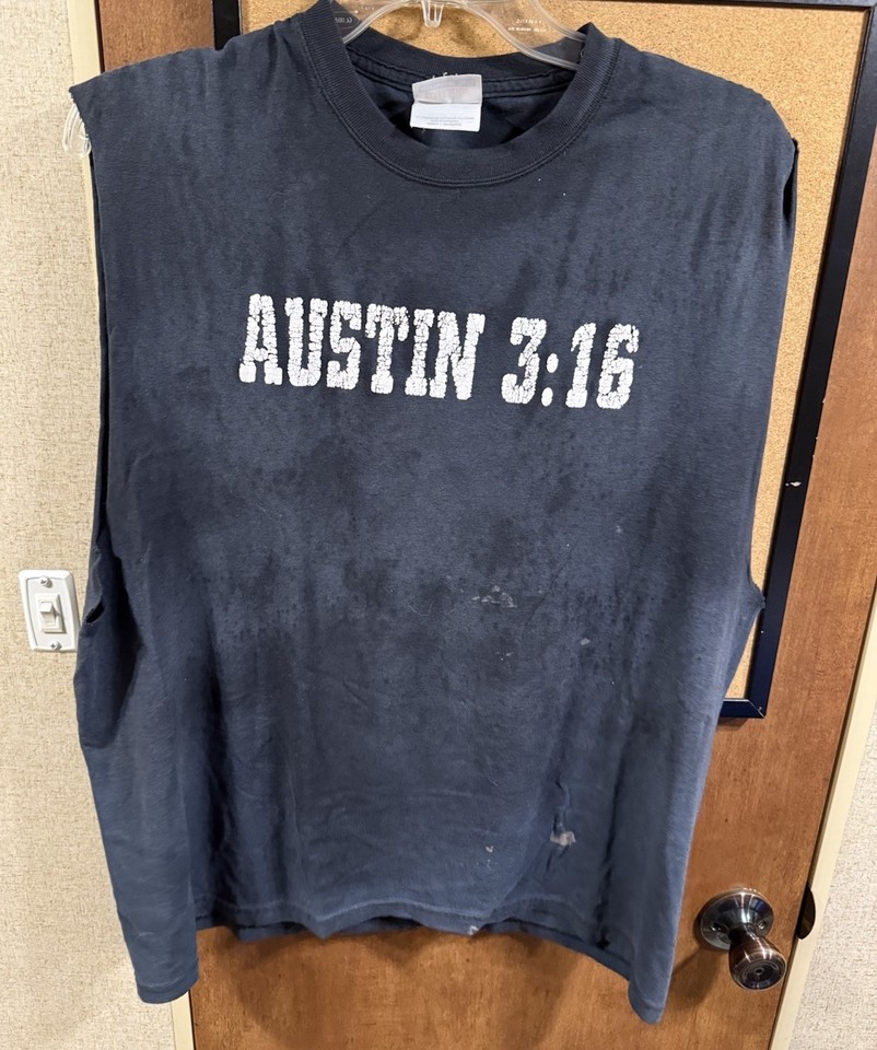 Vtg 90s Austin 3:16 Steve Stone Cold Shirt Sz L 23x27 Cutoff Thrashed ...
