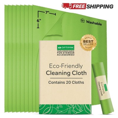 OPTIPAK Eco-Friendly Microfiber Cleaning Cloth for Eyeglasses, Lenses & Screen | eBay