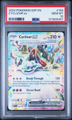 2024 POKEMON SSP EN-SURGING SPARKS #159 CYCLIZAR EX PSA 10 | eBay
