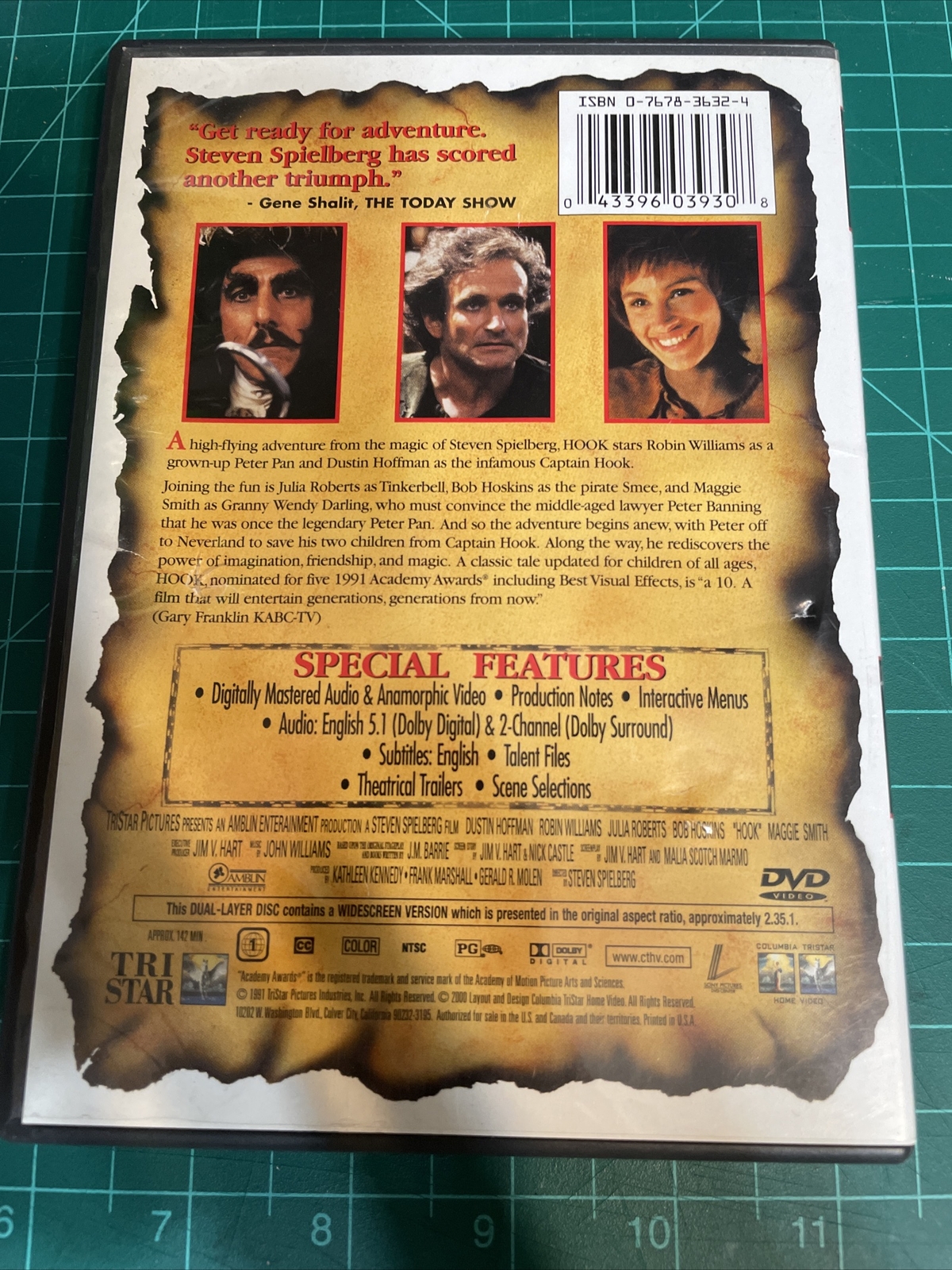 Hook (DVD, 1991) Robin Williams, Dustin Hoffman, Bob Hoskins, Julia Roberts 43396039308 | eBay UK