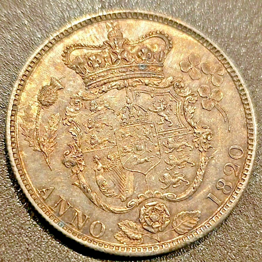 Scarce Uncirculated 1820 George IIII Silver Half Crown In Investment ...