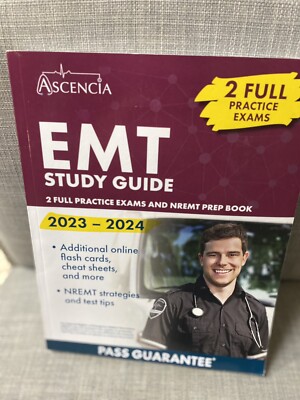 EMT Study Guide 2023-2024: 2 Full Practice Exams and NREMT Prep Book | eBay