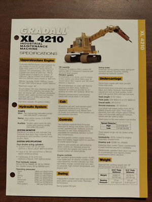 Gradall XL 4210 Industrial Maintenance Machine Sales Brochure | eBay