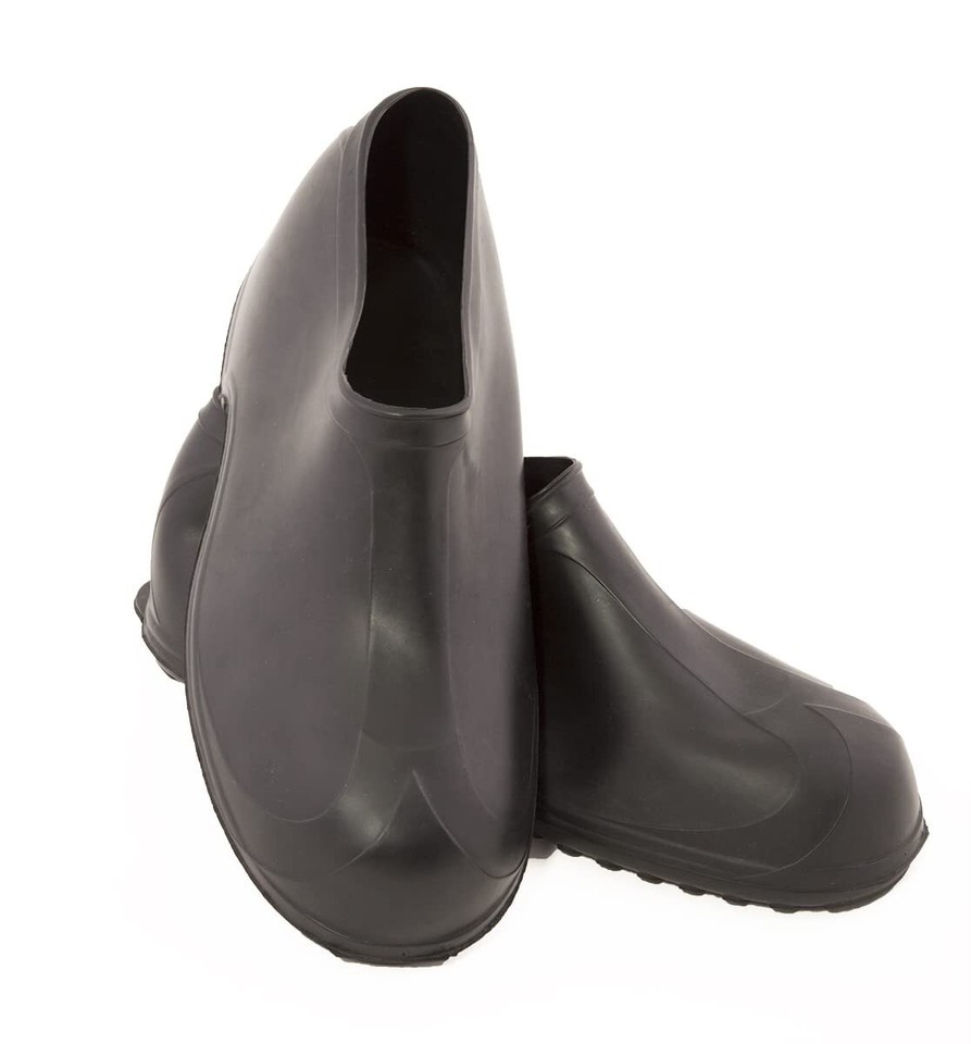 2300 Black PVC Rubber Waterproof Over Work Boots Shoes Rain Snow ...