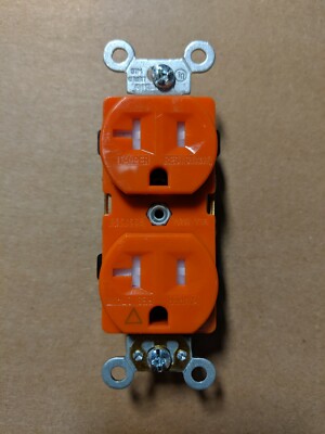 Isolated Ground Orange Receptacle Industrial Grade 20A 125V Tamper ...