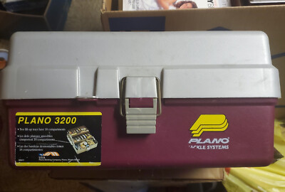 PLANO 3200 TACKLE BOX RED AND GRAY | eBay