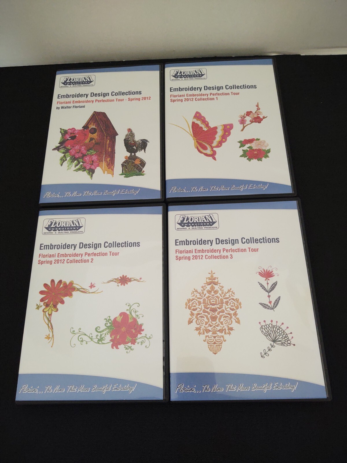 Lot Of 4 Floriani Embroidery Design Collections Spring 2012 ...