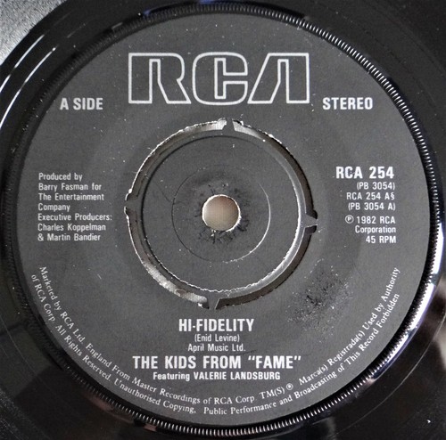 The Kids From Fame ‎– Hi-Fidelity 7" Vinyl Single 1982 Rock/Pop/Synth ...