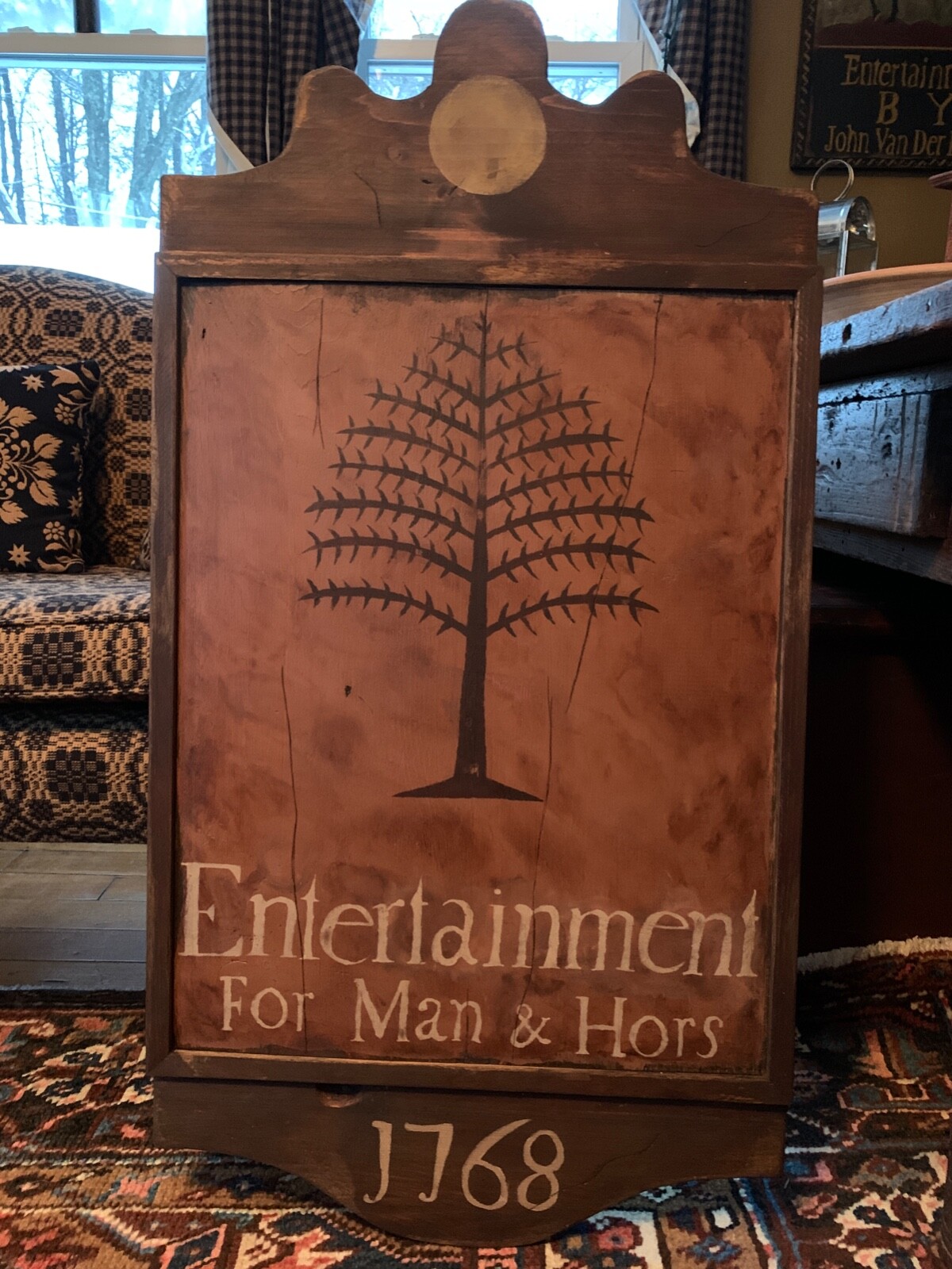 Primitive, Colonial, Early American,Wooden Tavern Sign | eBay