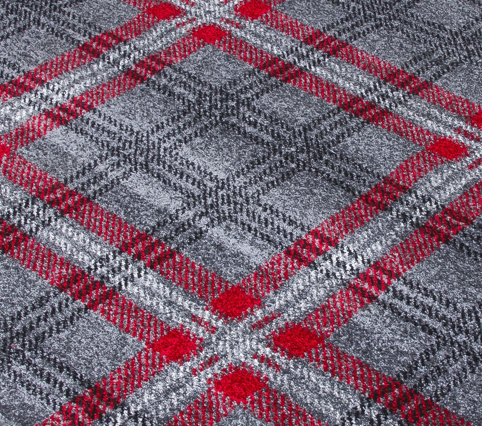 Grey Red Tartan Carpet Runner Made To Measure Plaid Stair Hall Rug ...