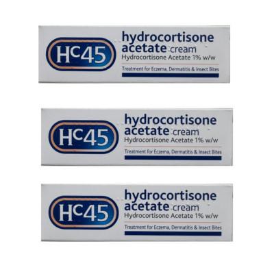 HC45 Hydrocortisone Acetate 1% w/w 15g x3 | eBay UK