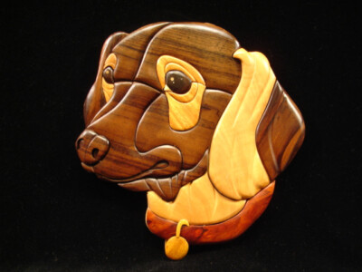 Hand-crafted 3D Intarsia Wood Art DACHSHUND DOG Sign Wall Plaque | eBay