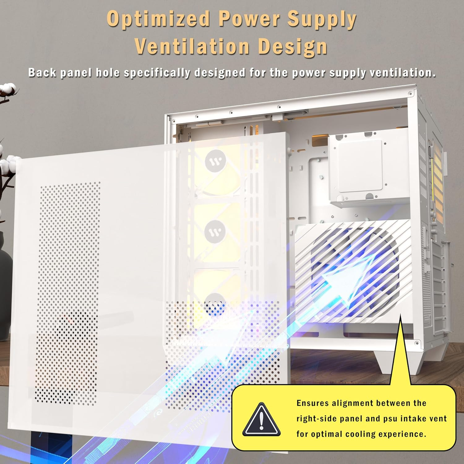 ANSAITE PC CASE ATX 6 PWM ARGB Fans | Grelly UK