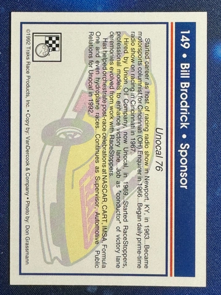 1992 Traks #149 Bill Brodrick | eBay