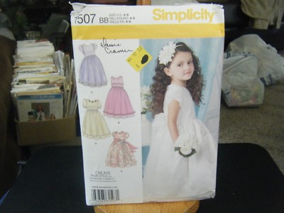 Simplicity 1507 Girl's Special Occasion Dresses Pattern - Size 4-8 ...