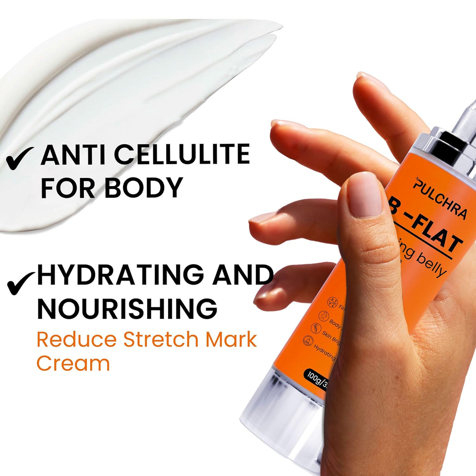 B Flat Belly Cream for Stomach: anti Cellulite Cream for Tummy, Arms ...