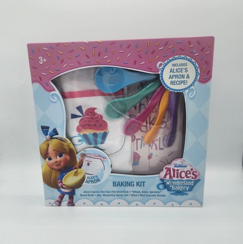 NEW Disney Junior Alice's Wonderland Bakery Baking Kit w/ Apron | eBay
