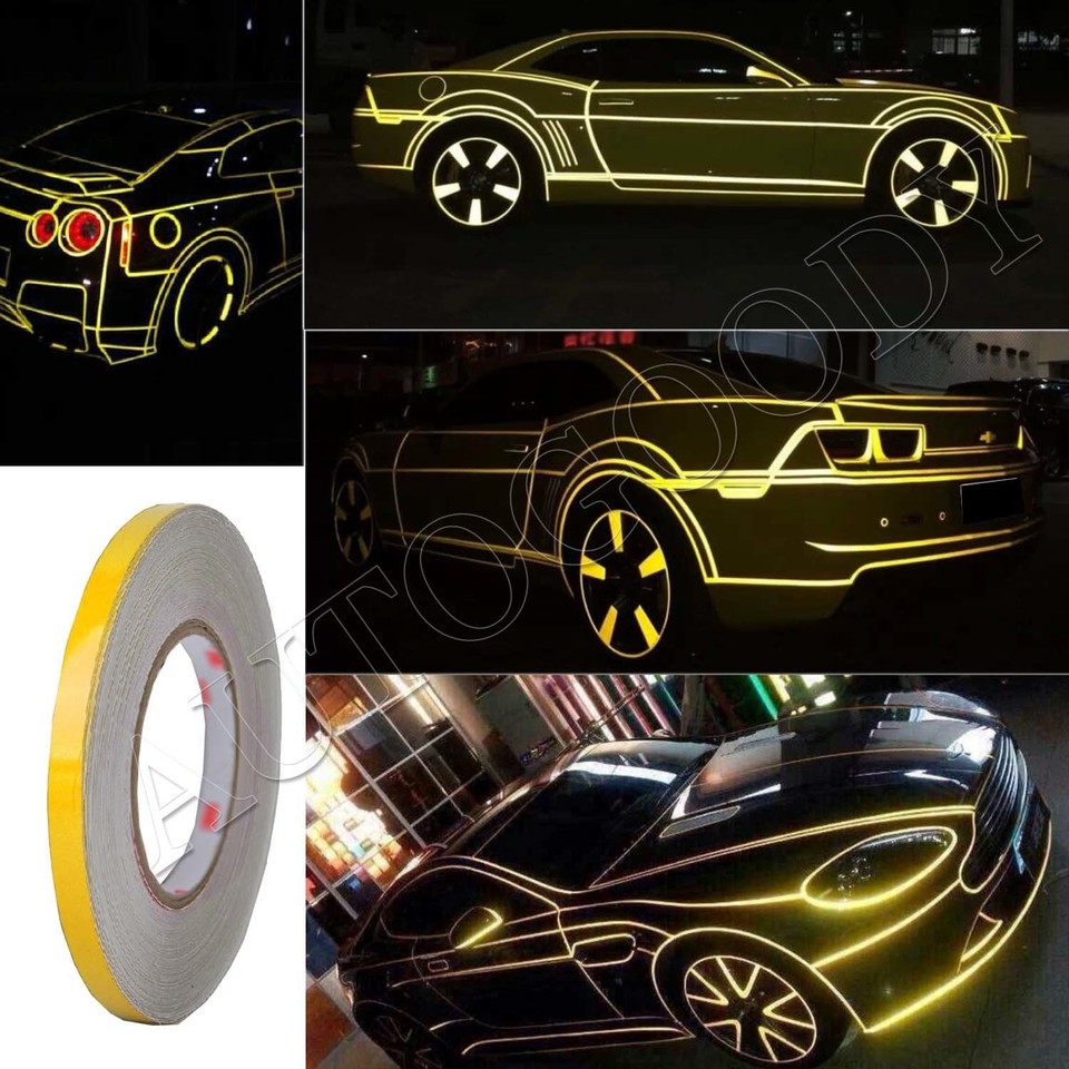 Reflective Body Stripe Sticker DIY Tape Self-Adhesive 150 feet / Roll ...