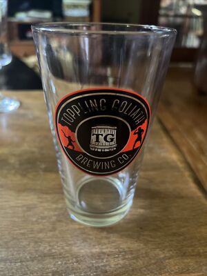 TOPPLING GOLIATH BREWING COMPANY PINT BEER GLASS / NEW / DECORAH IOWA ...
