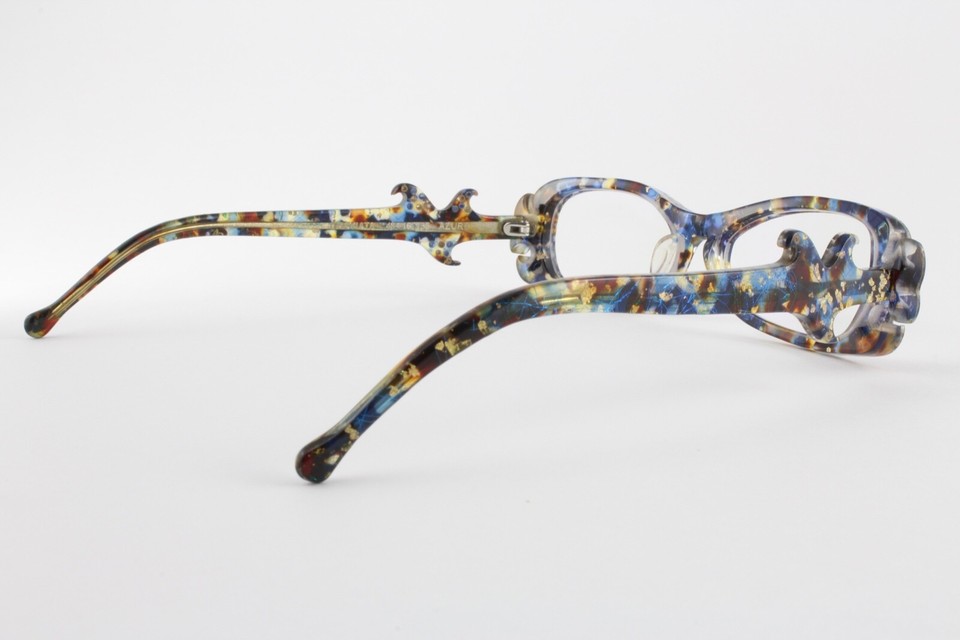 Rare Authentic Faniel TRAVIATA AZURE Blue Gold Marble 48mm Frames ...