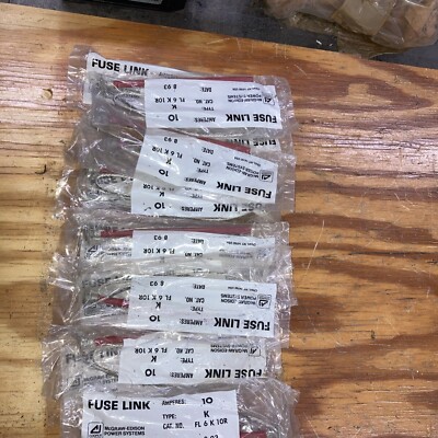 LOT OF 16 COOPER MCGRAW-EDISON FUSE LINK FL6K10R TYPE K 10AMP | eBay