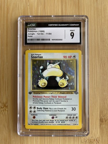 1999 Pokémon Jungle Snorlax 1st Edition Holo CGC 9 | eBay