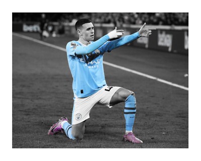 Phil Foden Manchester City Sniper pose printed Canvas H26" x W20" x D3 ...