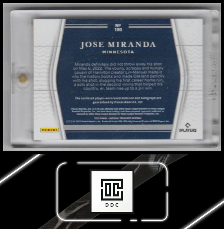 2022 Panini National Treasures #180 Jose Miranda Gold #/25 | eBay