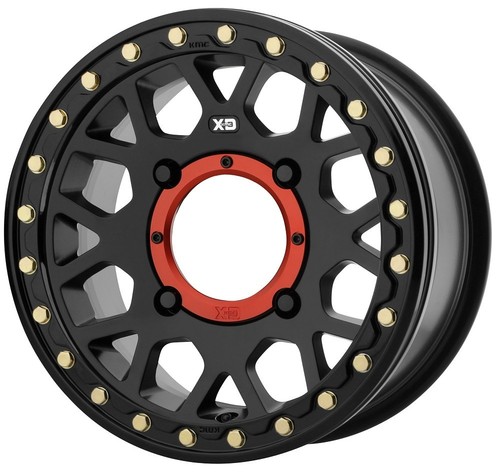 KMC KS235 Grenade Beadlock 15x6/15x10 Wheels Black Polaris RZR 1000 XP ...