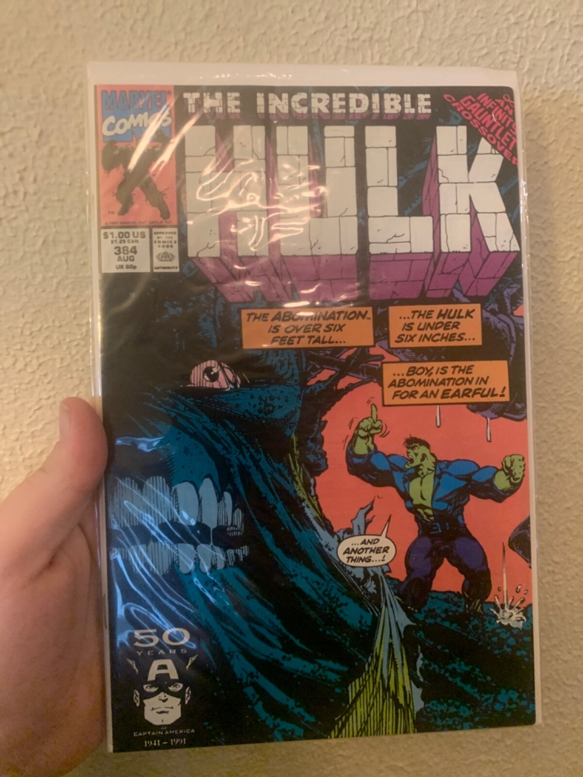 Incredible Hulk #384 Abomination Appearance Marvel Comics 1991 VF ...