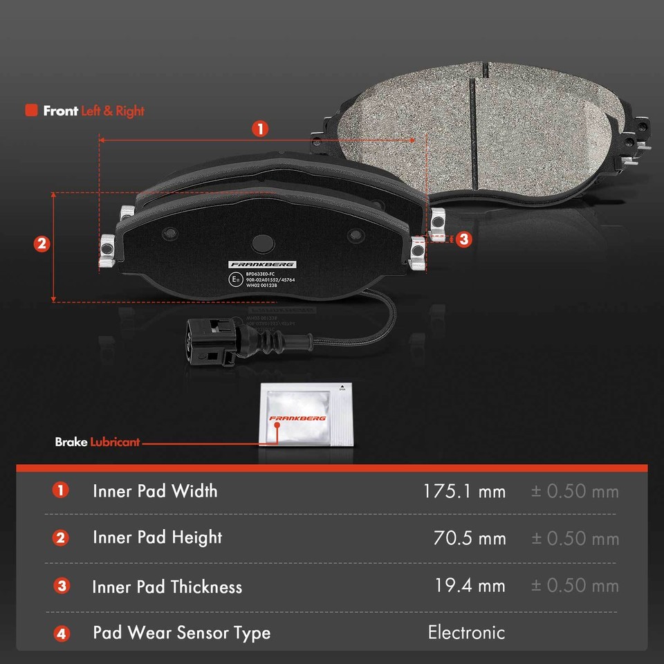 Brake Pads Set Front for Skoda Octavia MK 3/4 Superb MK3 Kodiaq 12-ON ...