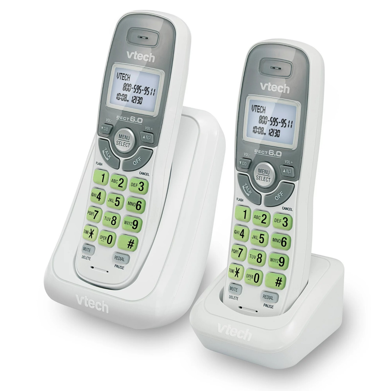 Cordless Phone Set 2 Pack Caller ID Landline Wait Home Office Mobile ...