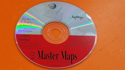 ⭐️⭐️⭐️⭐️⭐️ PC Software CD Disc SoftKey Master Maps for Windows 95 ...