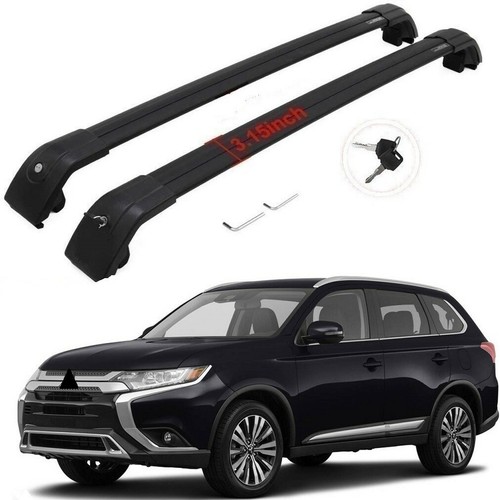 2P for Mitsubishi Outlander 2013-2020 Roof Rack Rail Cross bar luggage ...