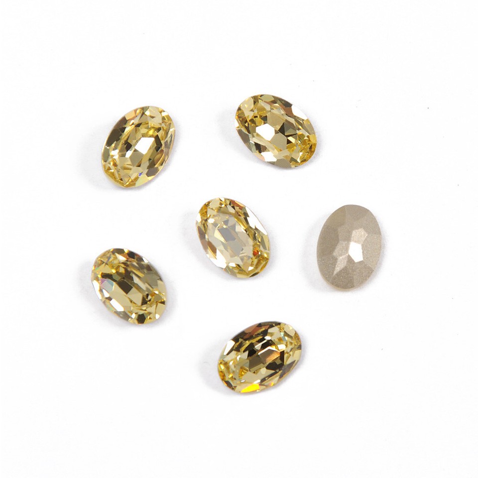 High-quality Colorful Oval Glass Rhinestone Crystal Strass Jewelry ...