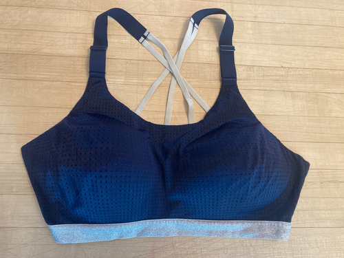 Victoria’s Secret victorias sport bra navy+silver sport bra 38D | eBay