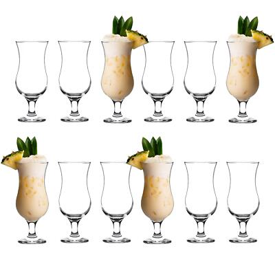 12x Pina Colada Glasses Hurricane Grande Cocktail Drinking Glassware ...
