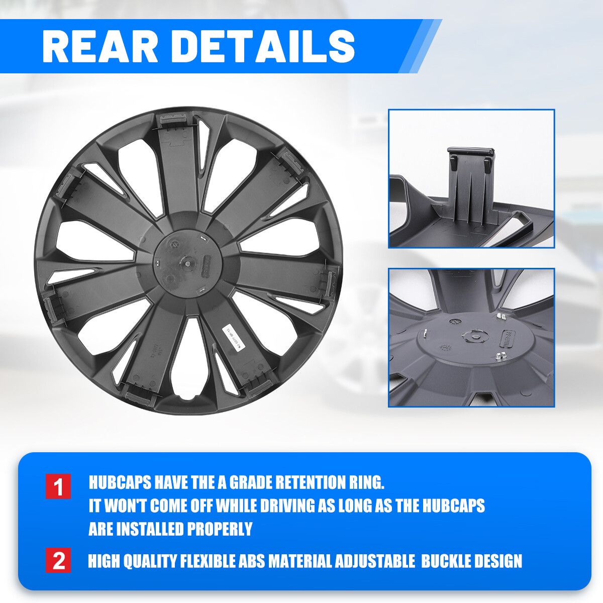 16 Inch Wheel Cover Rim Snap On Full Hub Caps fit R16 Tire & Steel Rim ...