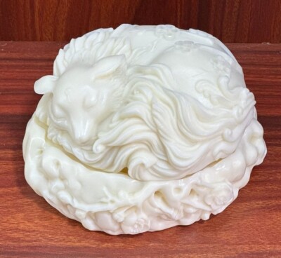 Chinese Nine Tailed Fox Fairy Statue Incense Coil Burner Feng Shui Love ...