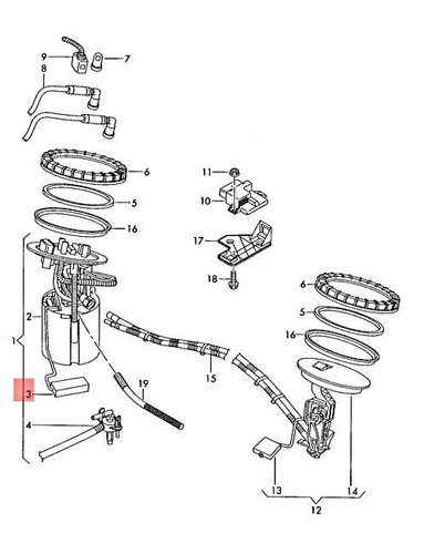Genuine Fuel Gauge Sensor Right AUDI A6 S6 quattro 4F2 4F5 4F0919673C ...